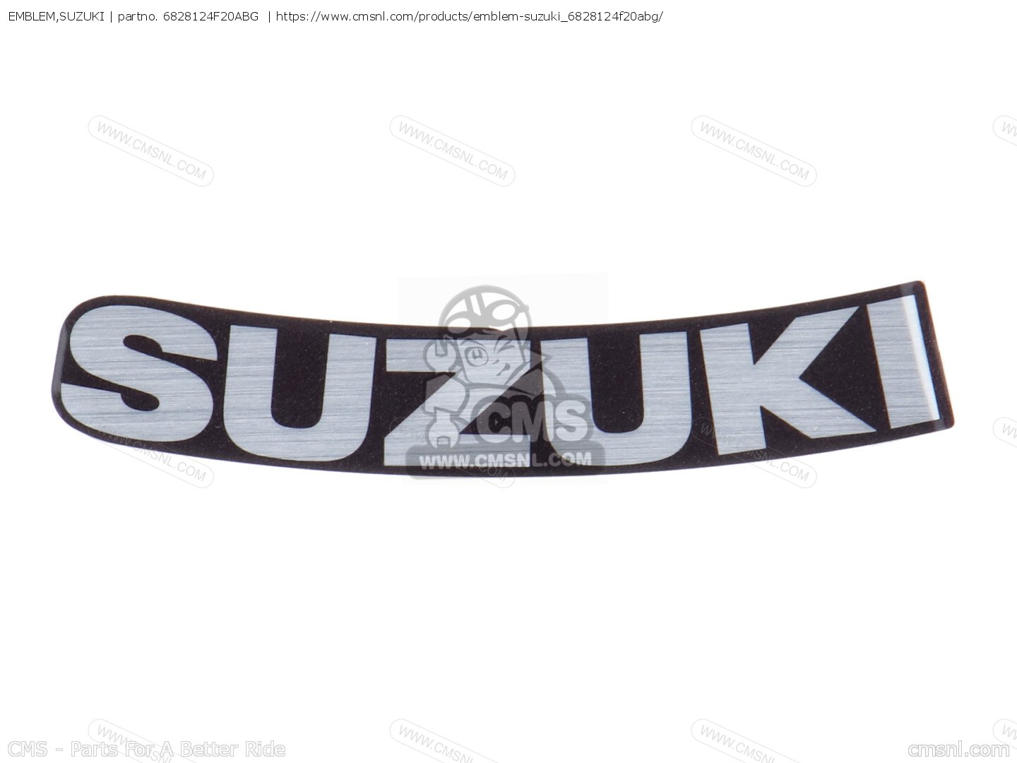6828124F20ABG: EMBLEM,SUZUKI Suzuki - buy the 68281-24F20-ABG at CMSNL