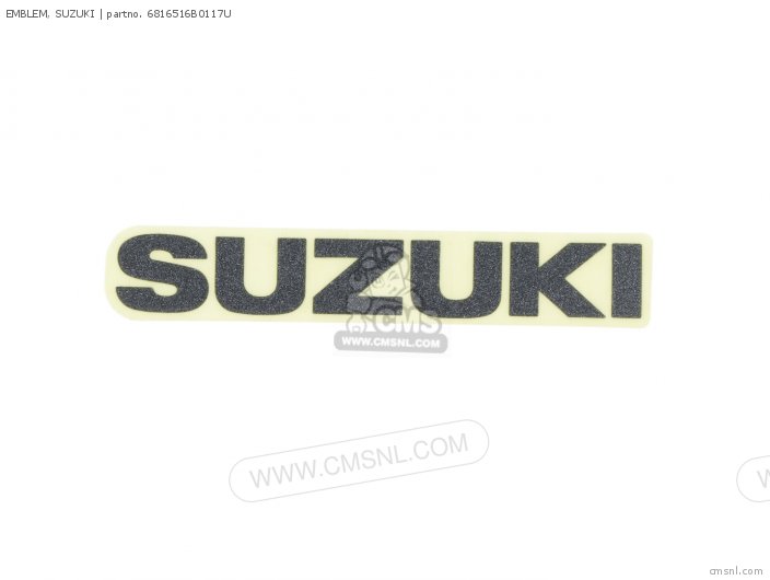 6816516B0117U: Emblem, Suzuki Suzuki - buy the 68165-16B01-17U at CMSNL