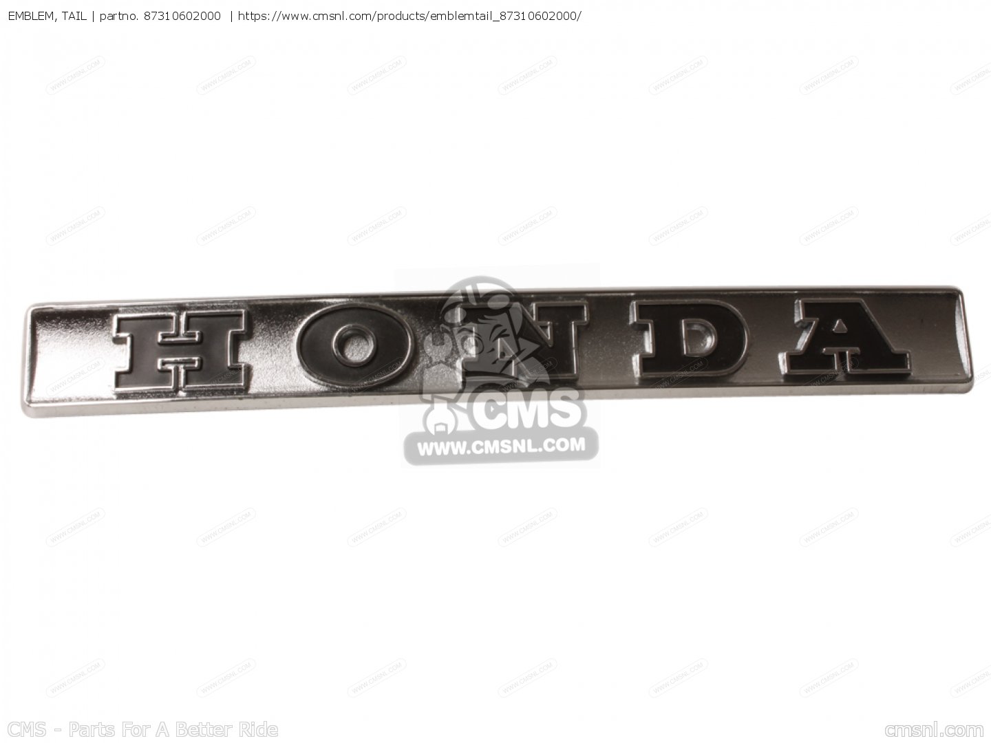 87310602000: Emblem, Tail Honda - buy the 87310-602-000 at CMSNL
