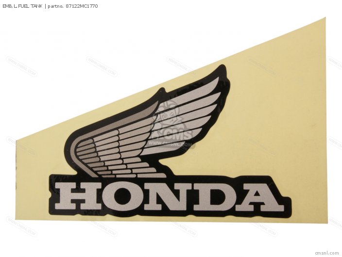 87122MC1770: EMB,L.FUEL TANK Honda - buy the 87122-MC1-770 at CMSNL