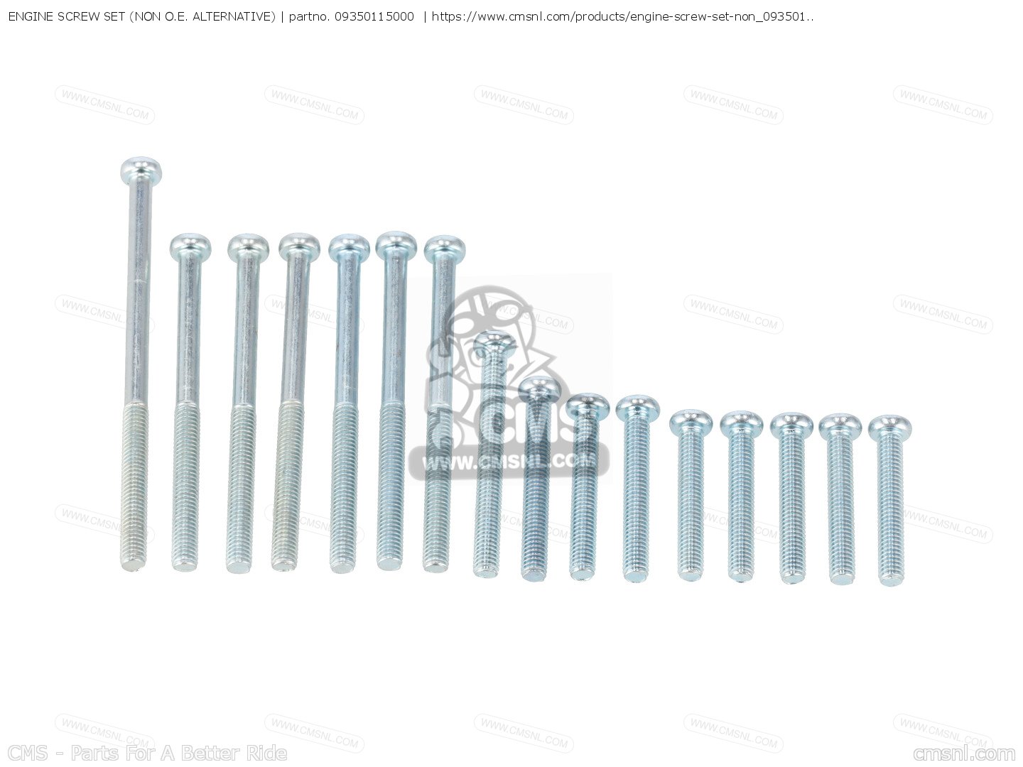 09350115000: ENGINE SCREW SET (NON O.E. ALTERNATIVE) Honda - buy the ...