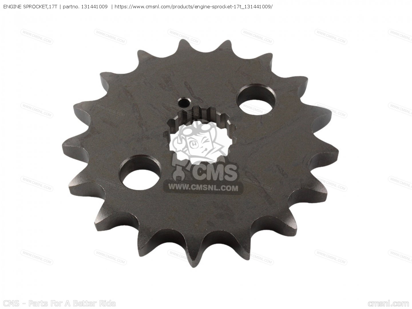 ENGINE SPROCKET,17T for KZ750B2 1977 USA CANADA / MPH KPH - order at CMSNL