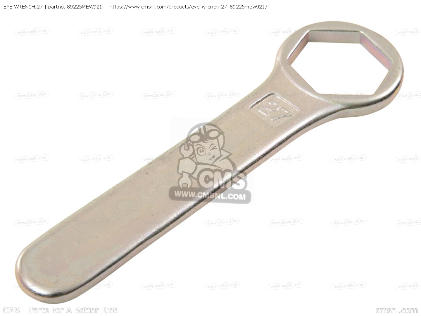 89225MEW921: EYE WRENCH,27 Honda - buy the 89225-MEW-921 at CMSNL
