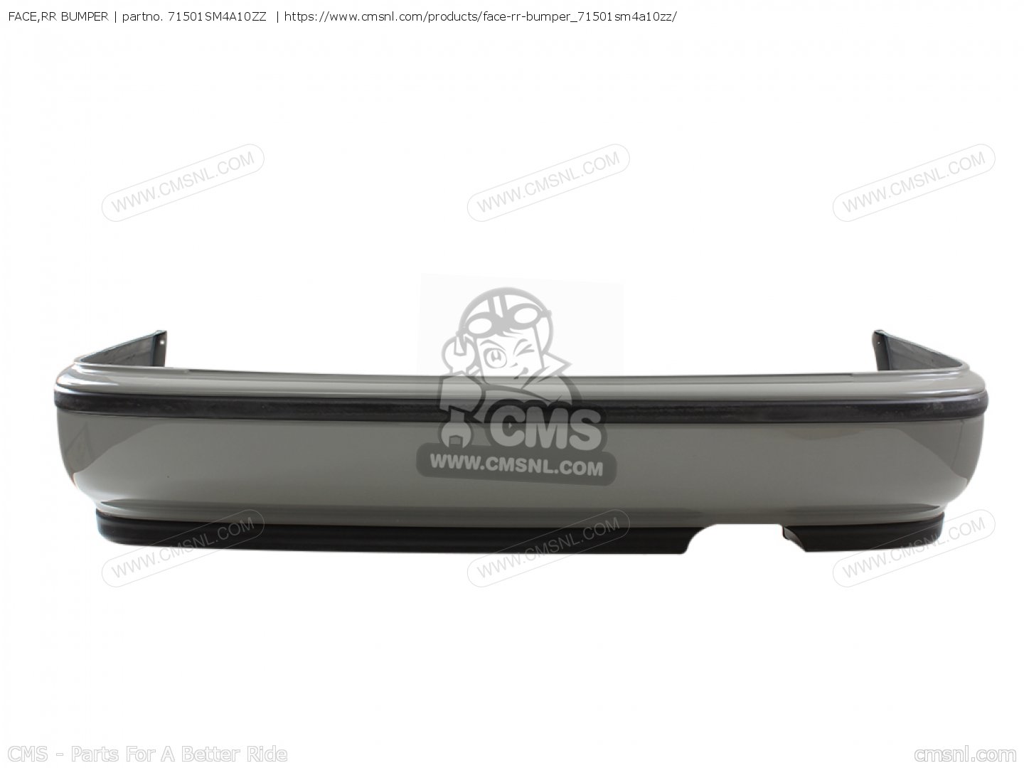 71501SM4A10ZZ: FACE,RR BUMPER Honda - buy the 71501-SM4-A10ZZ at CMSNL