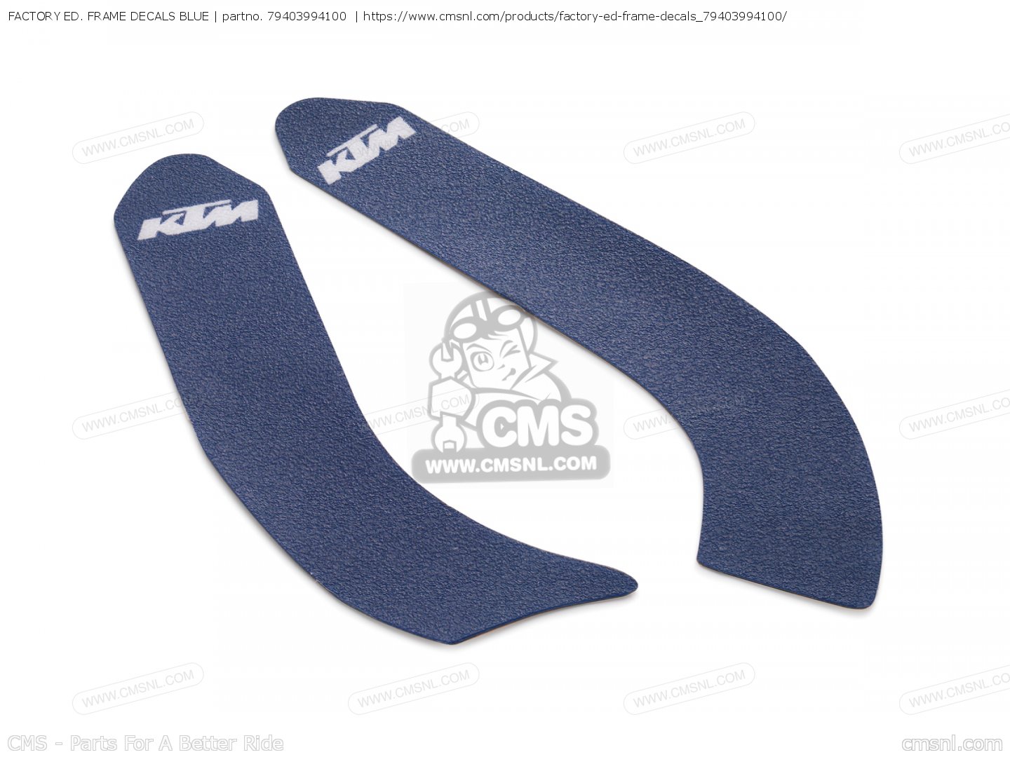 79403994100: Factory Ed. Frame Decals Blue Ktm - buy the 79403994100 at ...