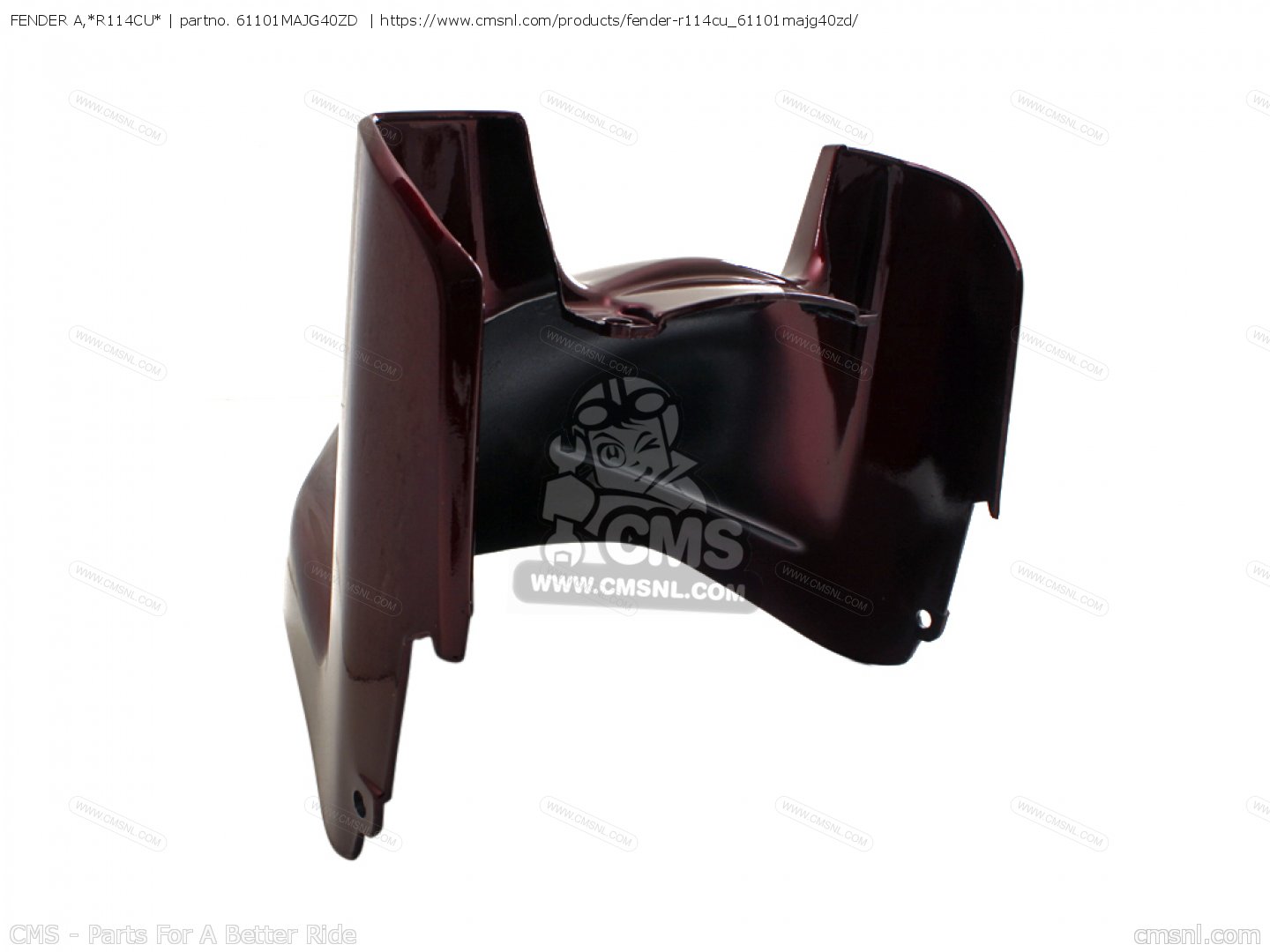 61101MAJG40ZD: Fender A,*r114cu* Honda - buy the 61101-MAJ-G40ZD at CMSNL