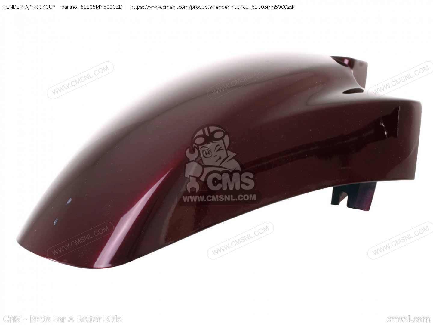 61105MN5000ZD: FENDER A,*R114CU* Honda - buy the 61105-MN5-000ZD at CMSNL