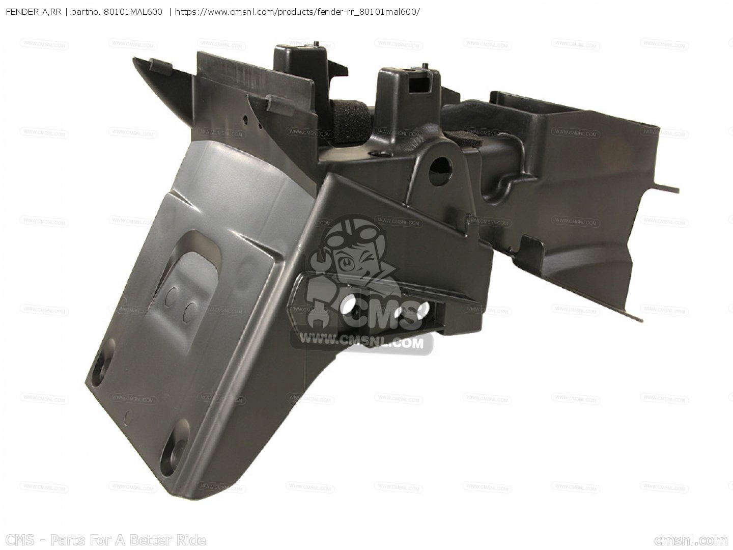 80101MAL600: FENDER A,RR Honda - buy the 80101-MAL-600 at CMSNL