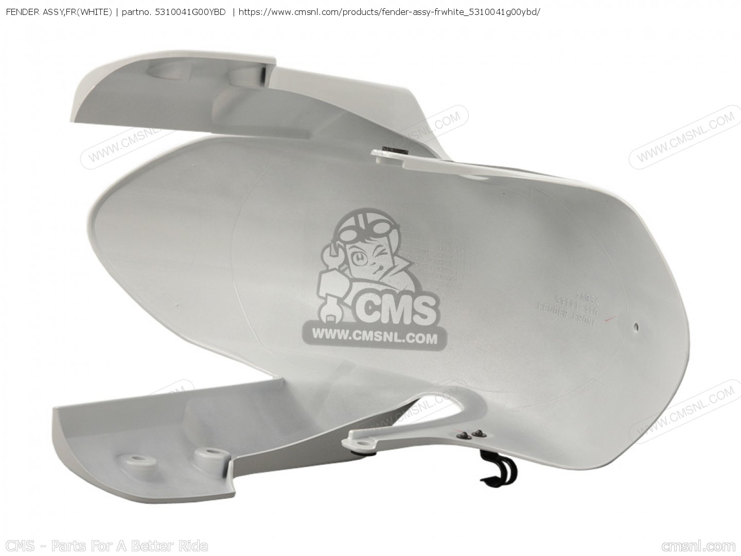 FENDER ASSY,FR(WHITE) for GSXR1000 2007 (K7) USA (E03) - order at CMSNL