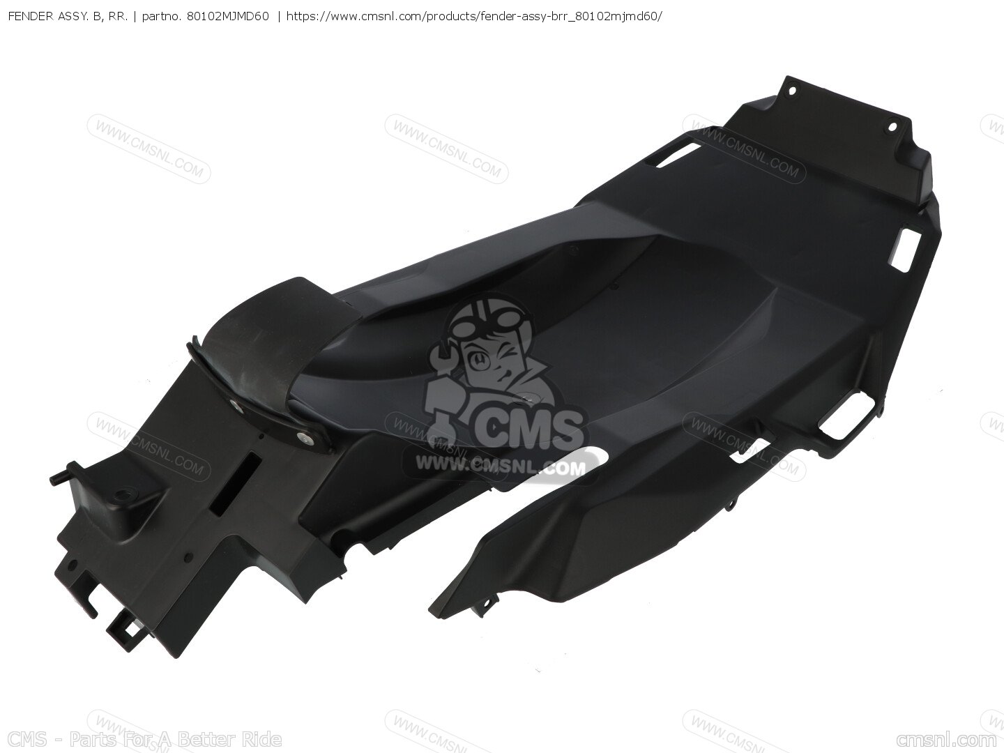 80102MJMD60: FENDER B ASSY,RR Honda - buy the 80102-MJM-D60 at CMSNL