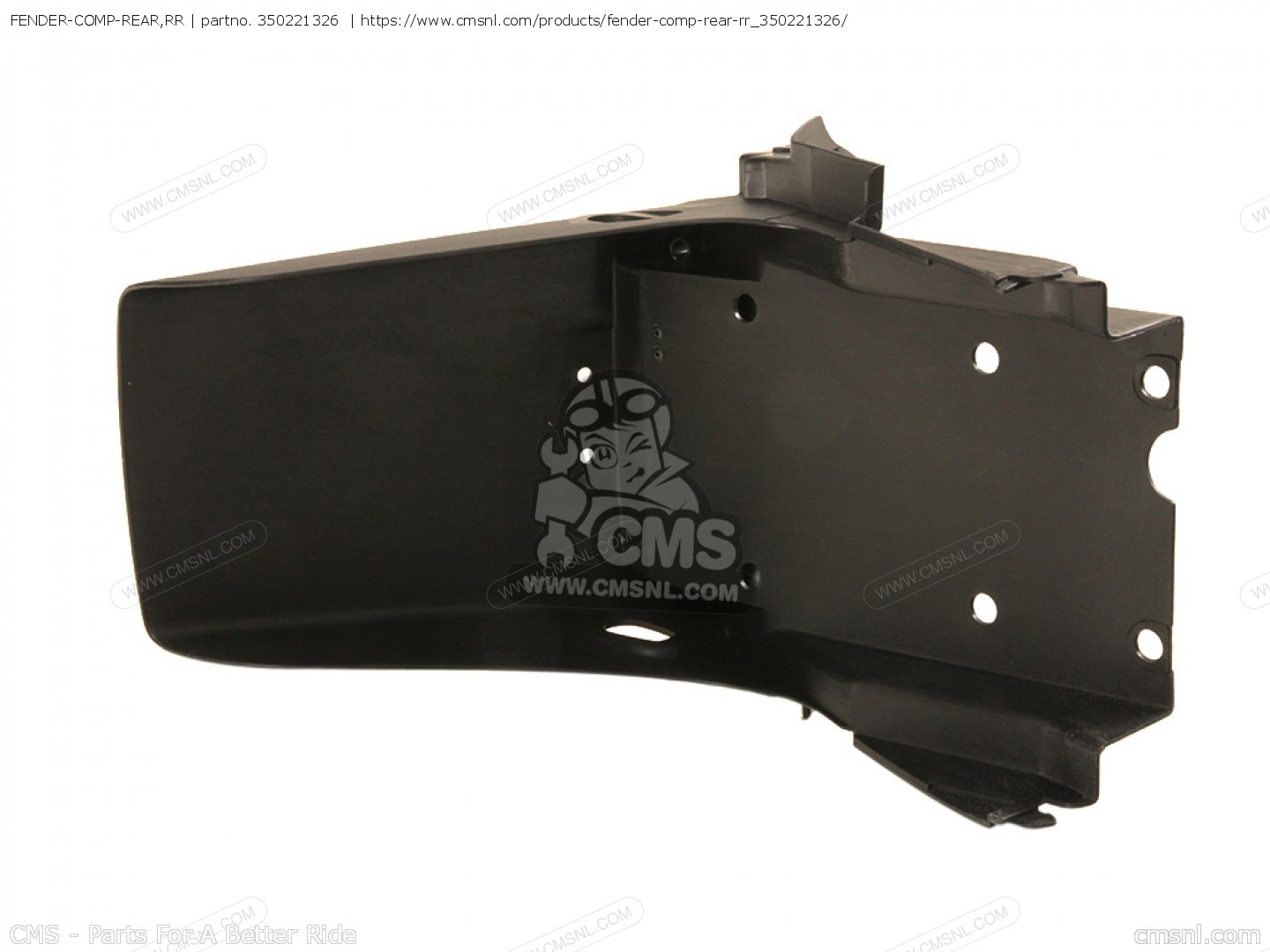 350221326: Fender-comp-rear,rr Kawasaki - buy the 35022-1326 at CMSNL