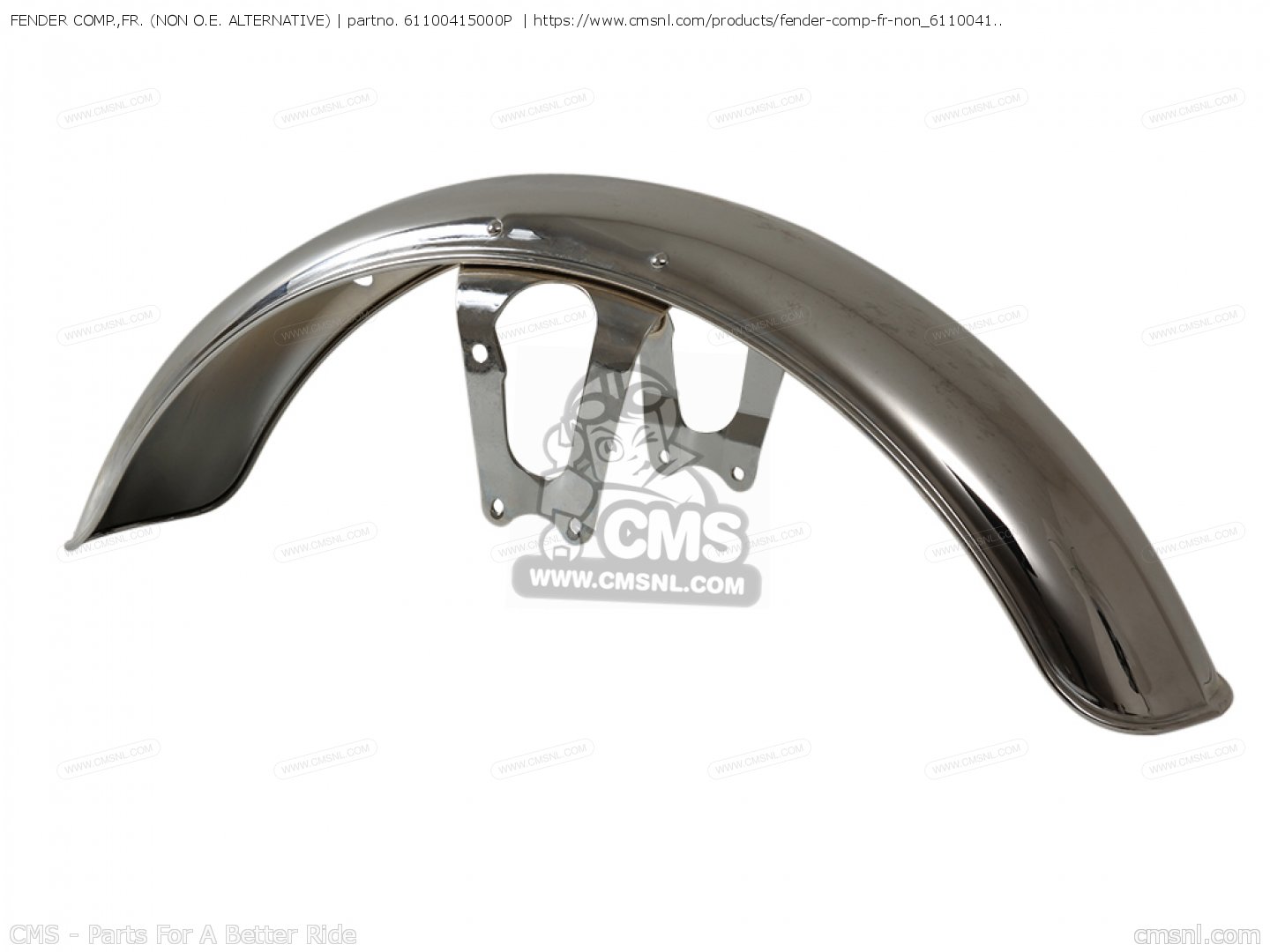 61100415000P: FENDER COMP.,FR. Honda - buy the 61100-415-000P at CMSNL
