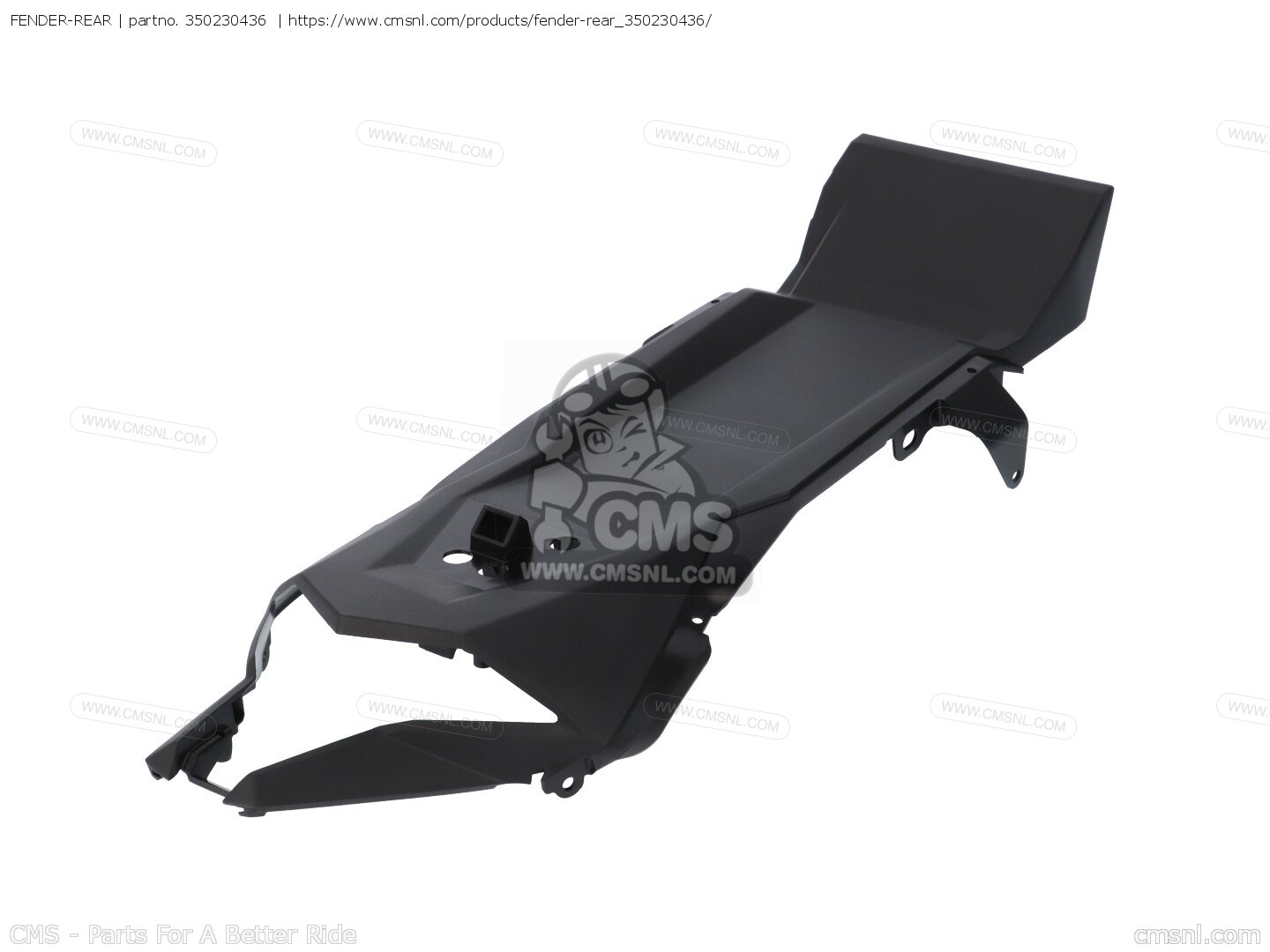 350230436: Fender-rear Kawasaki - buy the 35023-0436 at CMSNL