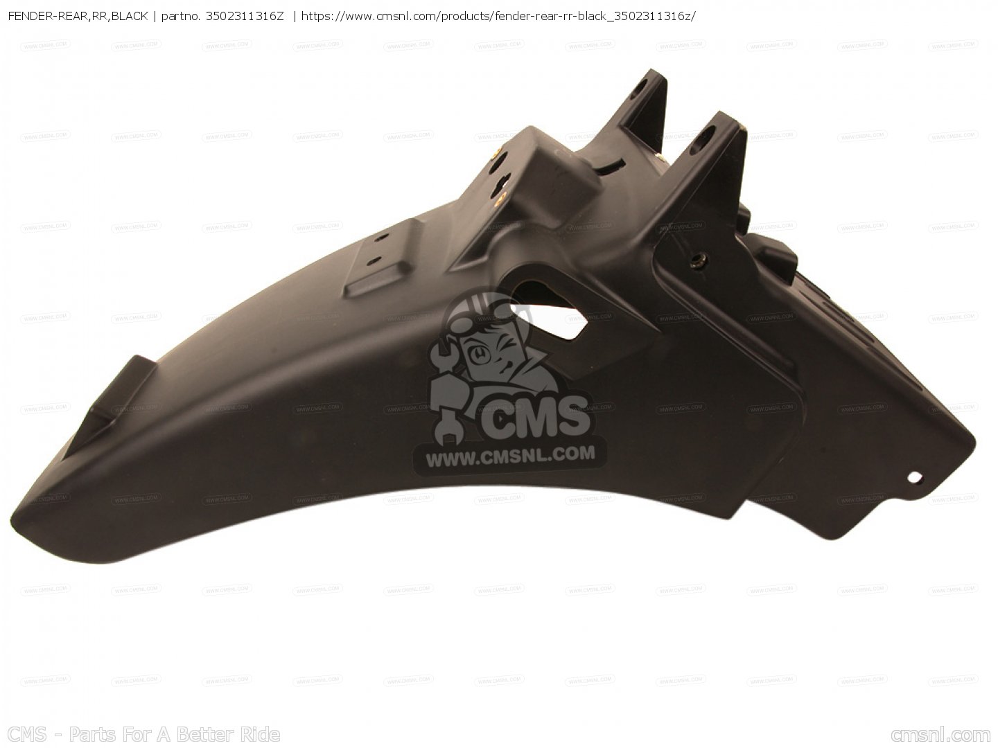 3502311316Z: Fender-rear,rr,black Kawasaki - buy the 35023-1131-6Z at CMSNL