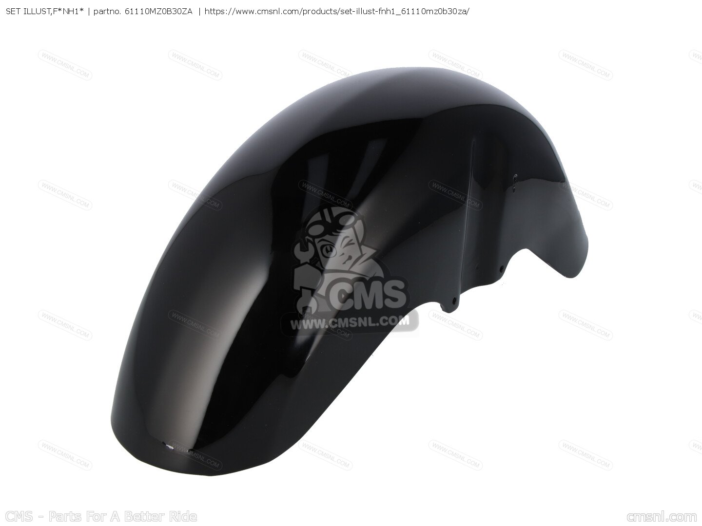 61110MZ0B30ZA: FENDER SET, FR. *NH1 Honda - buy the 61110-MZ0-B30ZA at ...