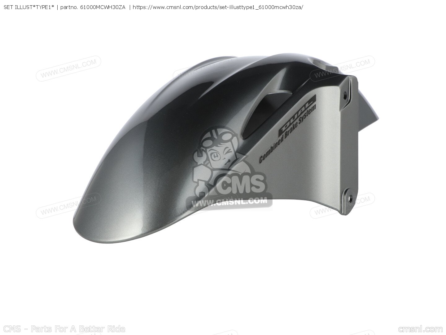 61000MCWH30ZA: FENDER SET, FR. (WL) Honda - buy the 61000-MCW-H30ZA at ...