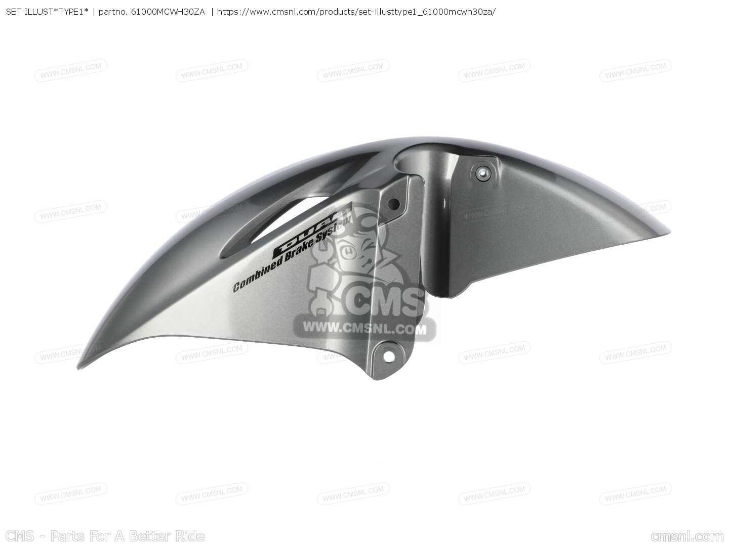 61000MCWH30ZA: FENDER SET, FR. (WL) Honda - buy the 61000-MCW-H30ZA at ...