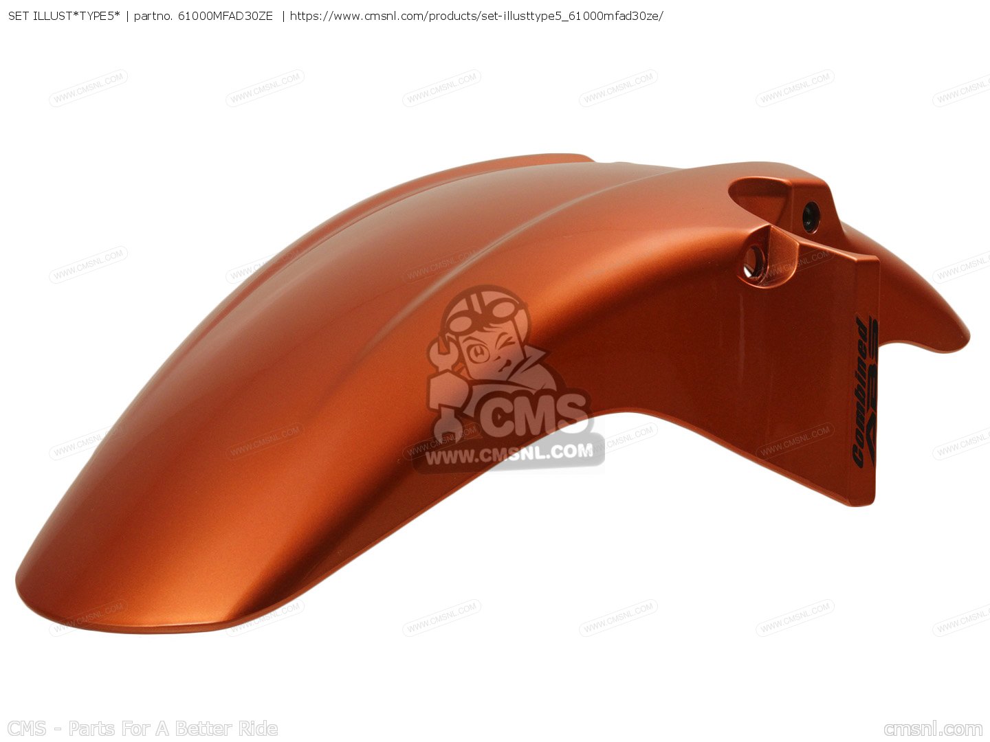 61000MFAD30ZE: FENDER SET, FR. (WL) Honda - buy the 61000-MFA-D30ZE at ...