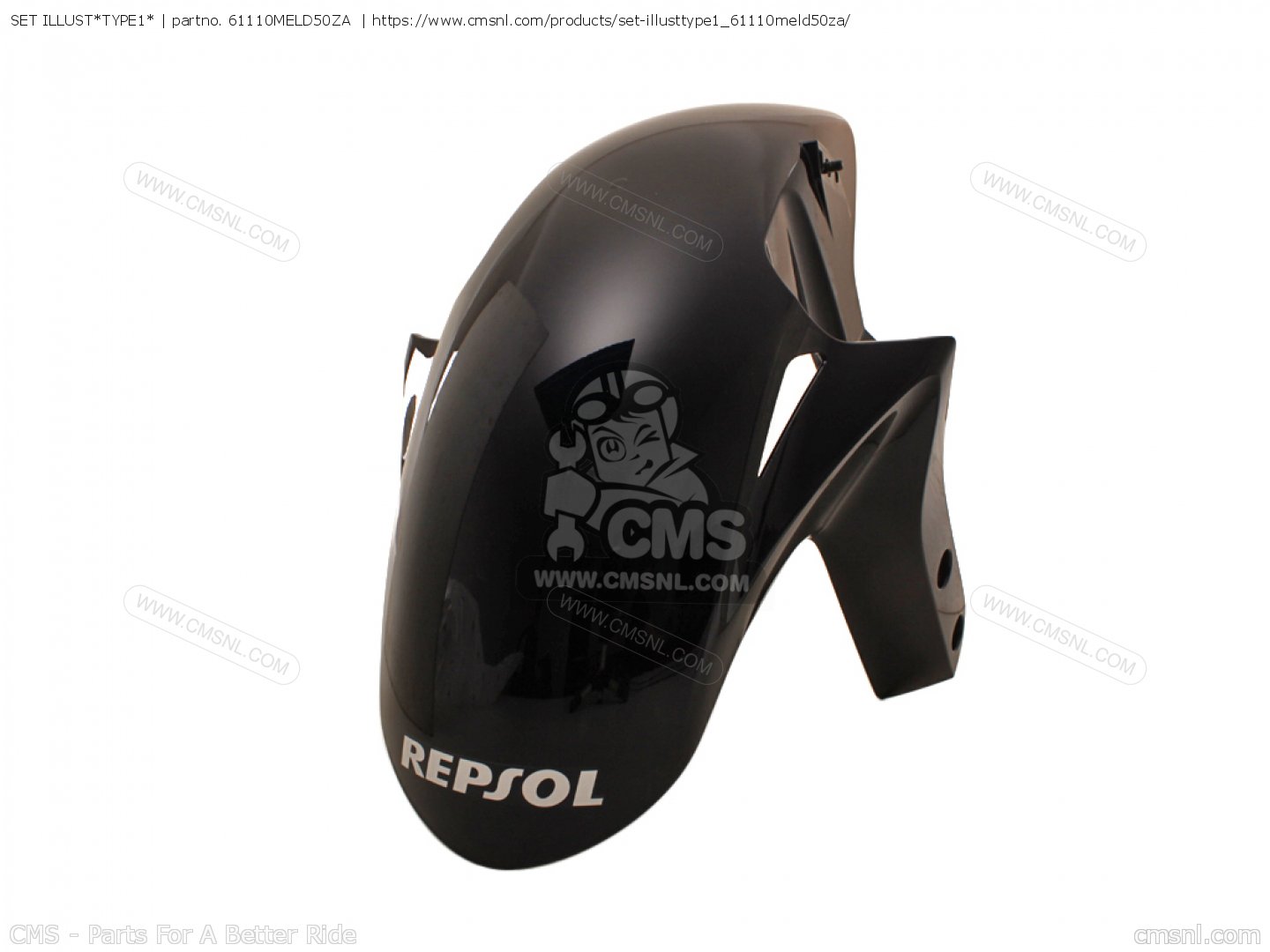 61110MELD50ZA: FENDER SET, FR. (WL) Honda - buy the 61110-MEL-D50ZA at ...
