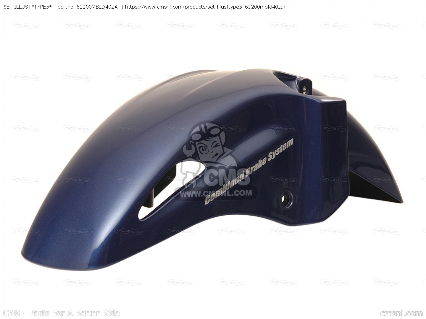 61200MBLD40ZA: FENDER SET, FR. (WL) Honda - buy the 61200-MBL-D40ZA at ...