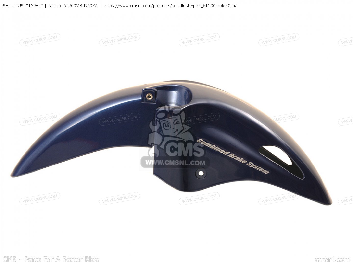 61200MBLD40ZA: FENDER SET, FR. (WL) Honda - buy the 61200-MBL-D40ZA at ...