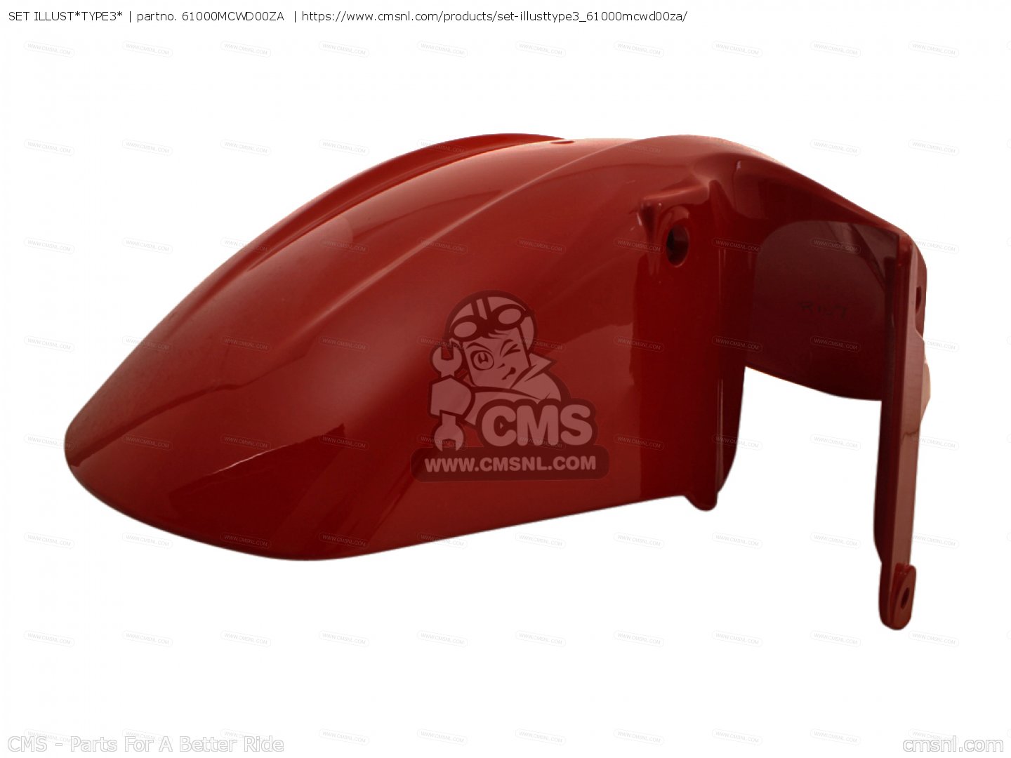 61000MCWD00ZA: Fender Set, Fr. (wl) Honda - buy the 61000-MCW-D00ZA at ...