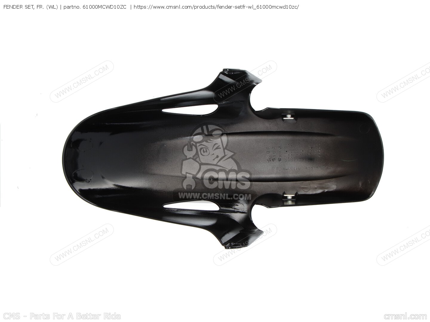 61000MCWD10ZC: Fender Set, Fr. (wl) Honda - buy the 61000-MCW-D10ZC at ...