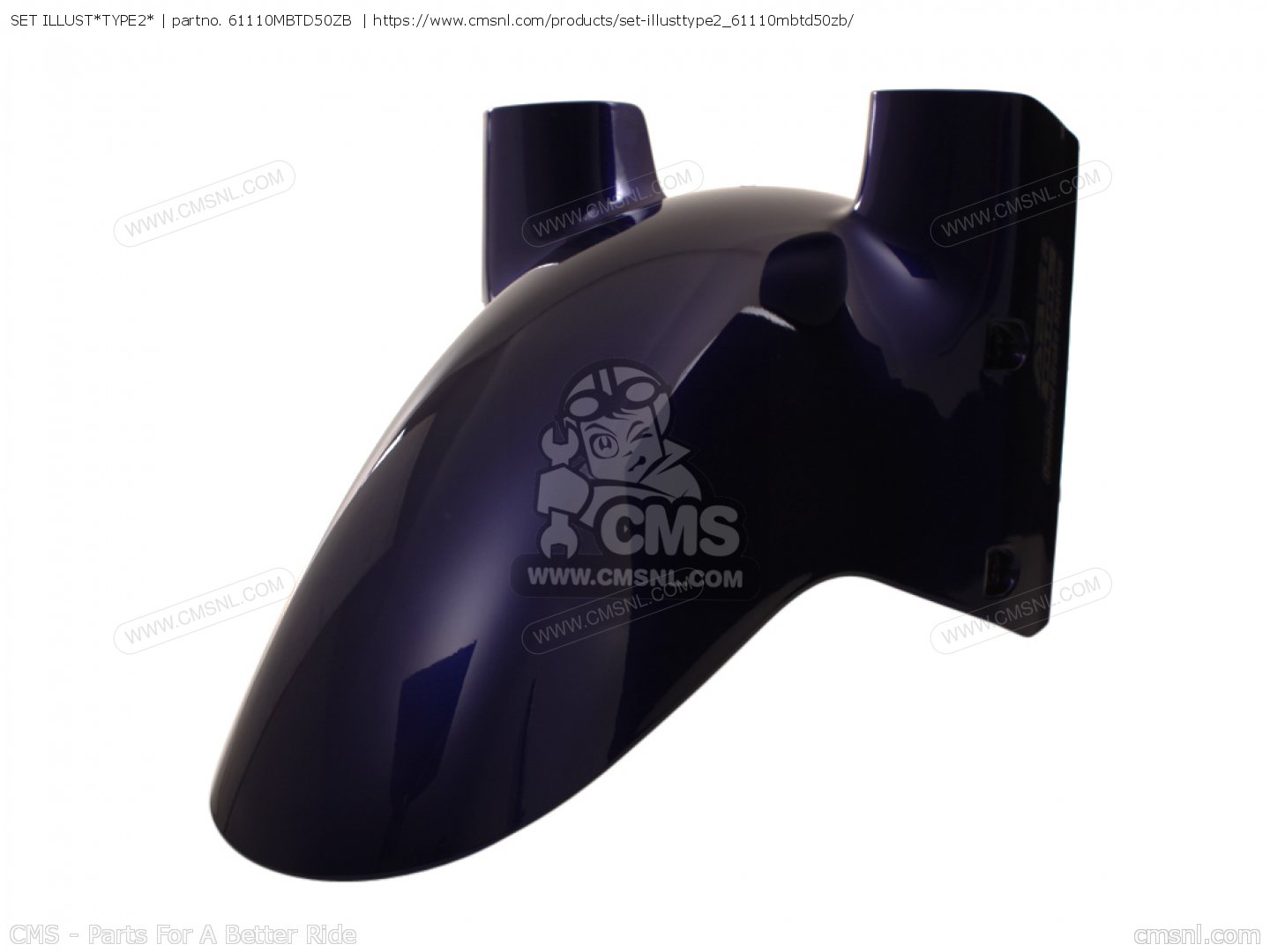 61110MBTD50ZB: Fender Set, Fr. (wl) Honda - buy the 61110-MBT-D50ZB at ...