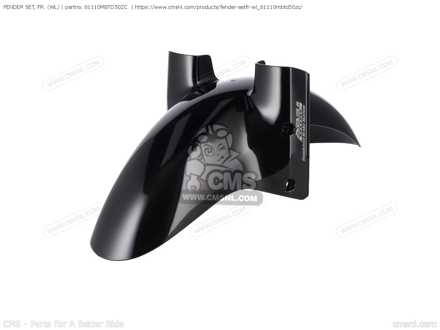 61110MBTD50ZC: Fender Set, Fr. (wl) Honda - buy the 61110-MBT-D50ZC at ...