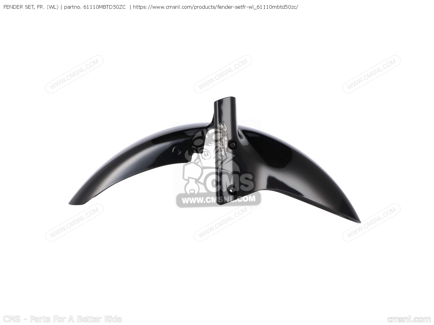 61110MBTD50ZC: Fender Set, Fr. (wl) Honda - buy the 61110-MBT-D50ZC at ...
