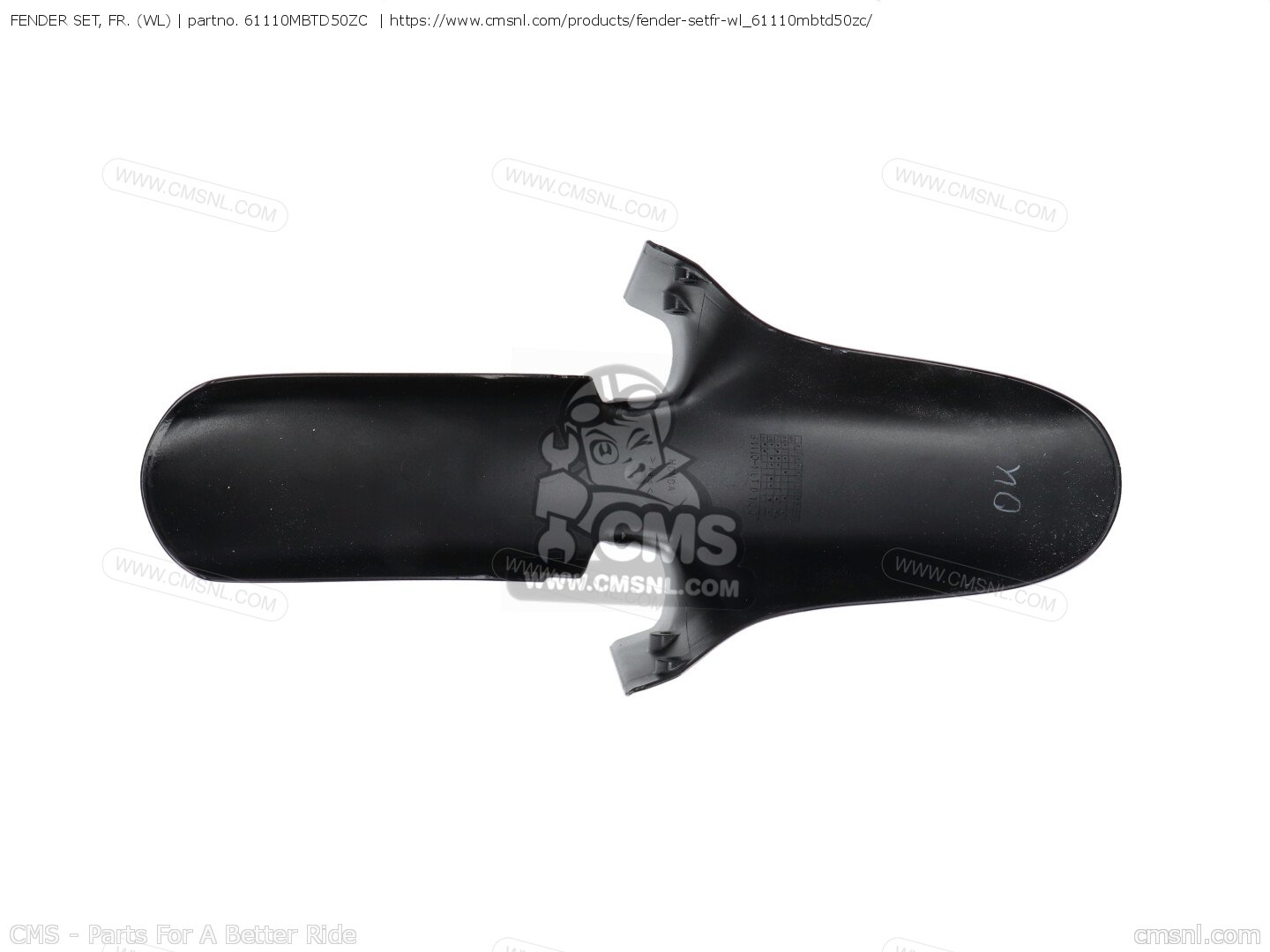61110MBTD50ZC: Fender Set, Fr. (wl) Honda - buy the 61110-MBT-D50ZC at ...
