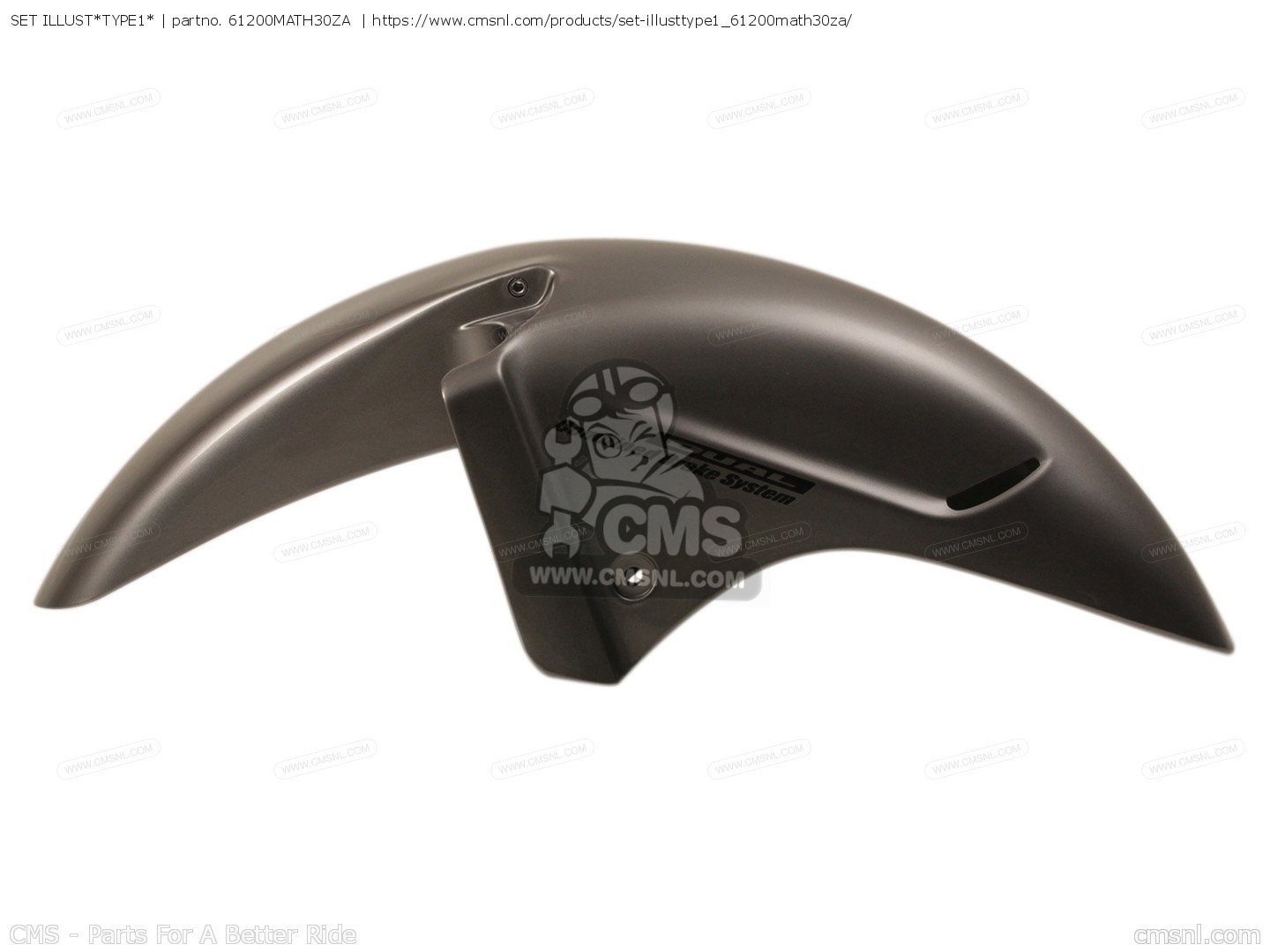 61200MATH30ZA: Fender Set, Fr. (wl) Honda - buy the 61200-MAT-H30ZA at ...