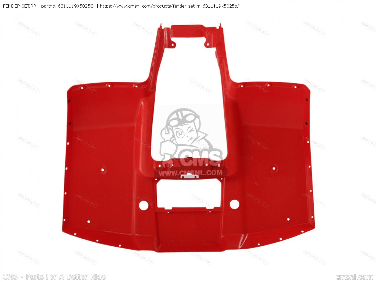 6311119X5025G: FENDER SET,RR Suzuki - buy the 63111-19X50-25G at CMSNL
