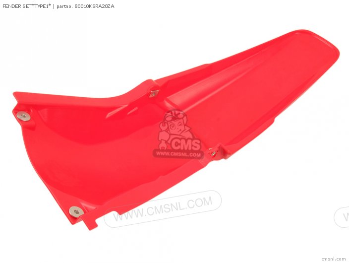 80010KSRA20ZA: FENDER SET*TYPE1* Honda - buy the 80010-KSR-A20ZA at CMSNL