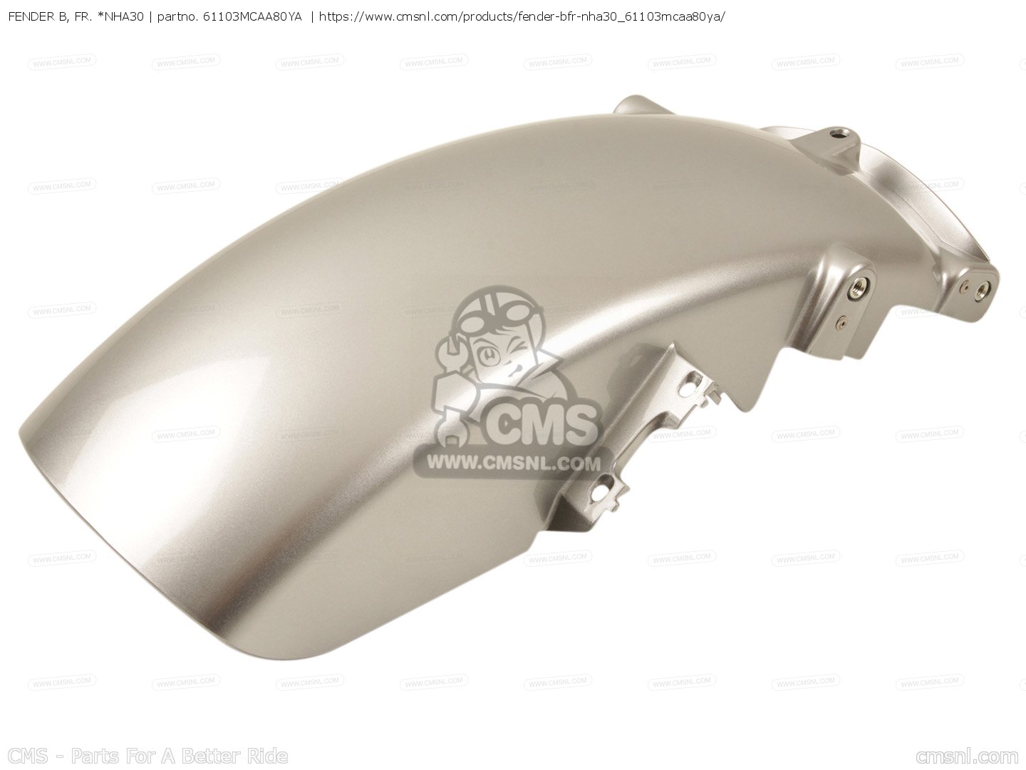 61103MCAA80YA: Fender,fr*nha30m* Honda - buy the 61103-MCA-A80YA at CMSNL