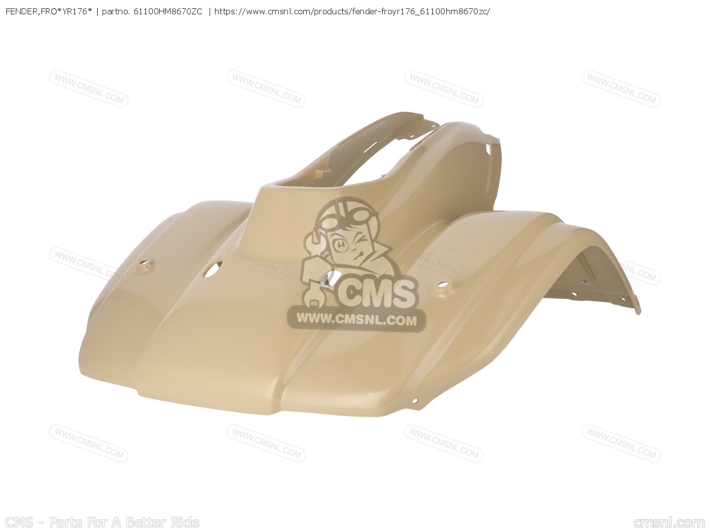 61100HM8670ZC: FENDER,FRO*YR176* Honda - buy the 61100-HM8-670ZC at CMSNL