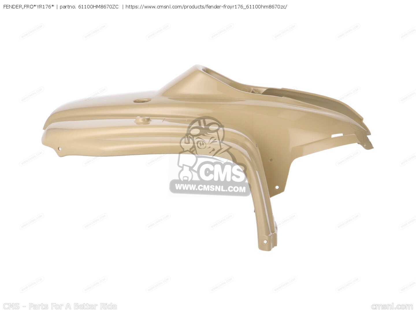 61100HM8670ZC: FENDER,FRO*YR176* Honda - buy the 61100-HM8-670ZC at CMSNL