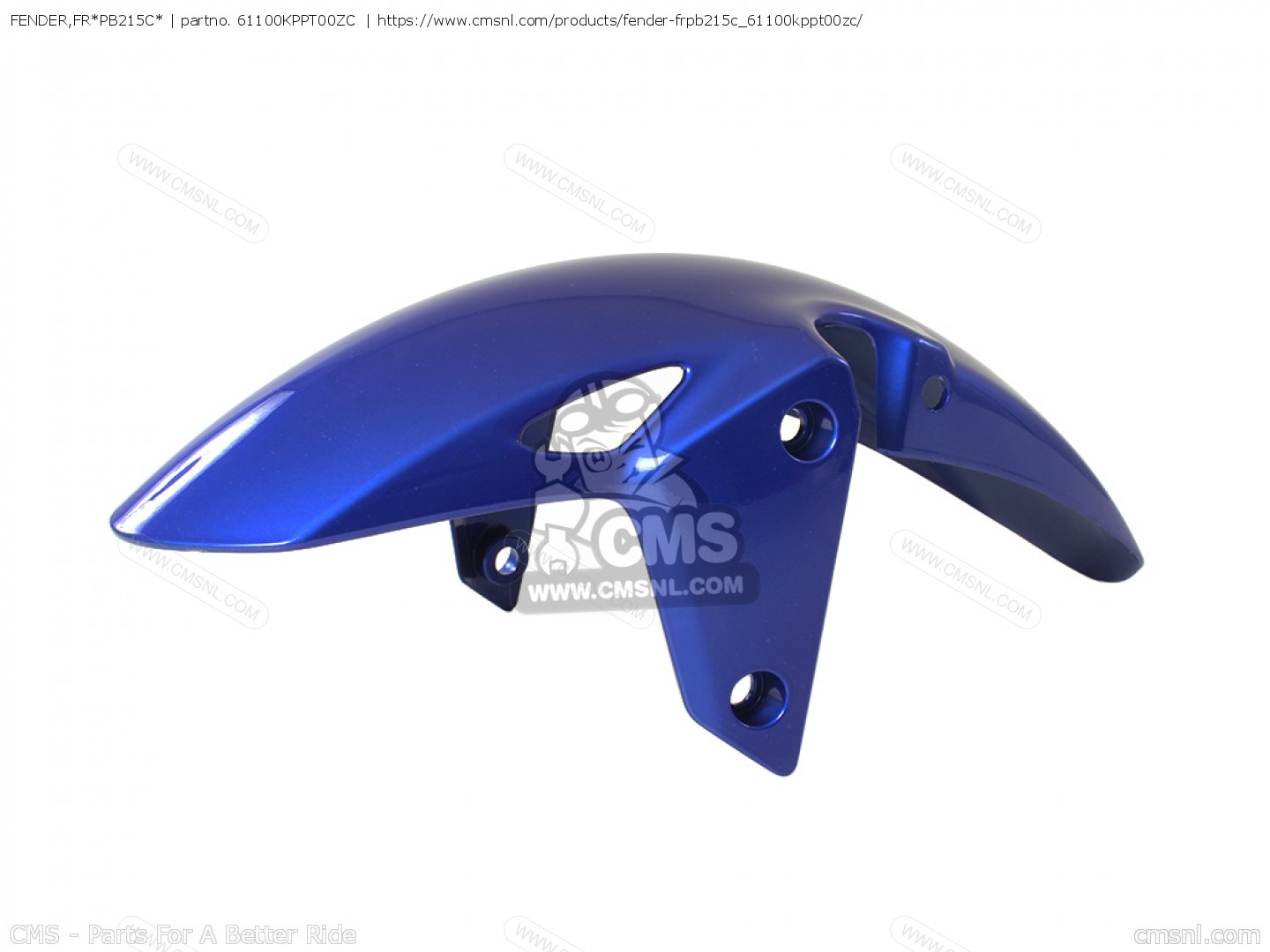 61100KPPT00ZC: FENDER,FR*PB215C* Honda - buy the 61100-KPP-T00ZC at CMSNL