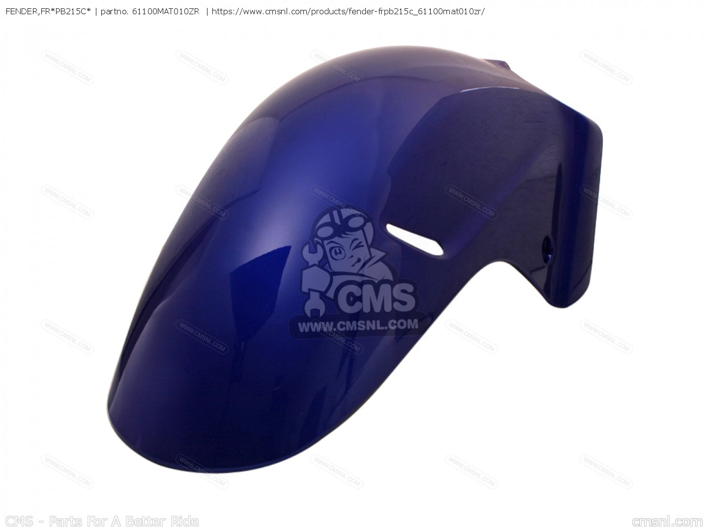 61100MAT010ZR: FENDER,FR*PB215C* Honda - buy the 61100-MAT-010ZR at CMSNL