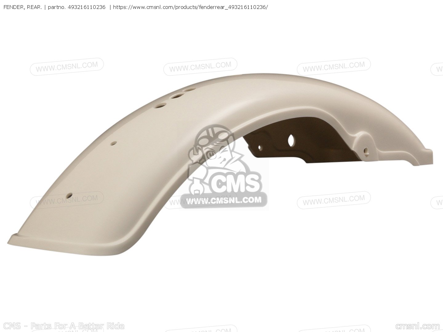 FENDER, REAR. for TY250 1976 USA - order at CMSNL