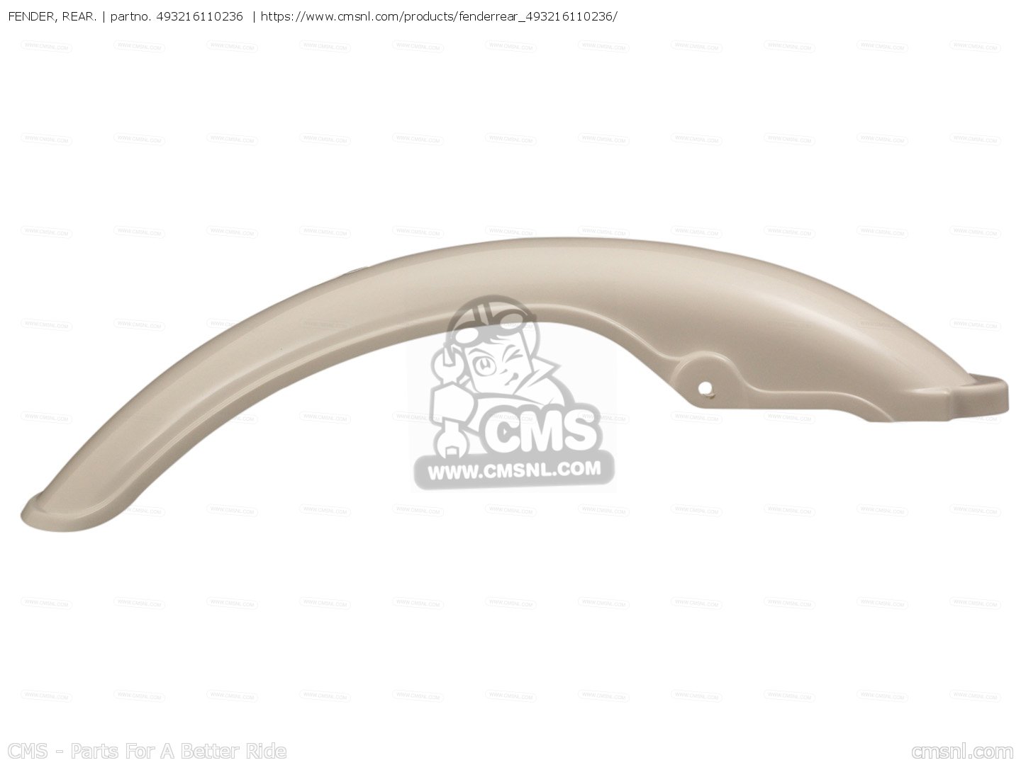 FENDER, REAR. for TY250 1976 USA - order at CMSNL
