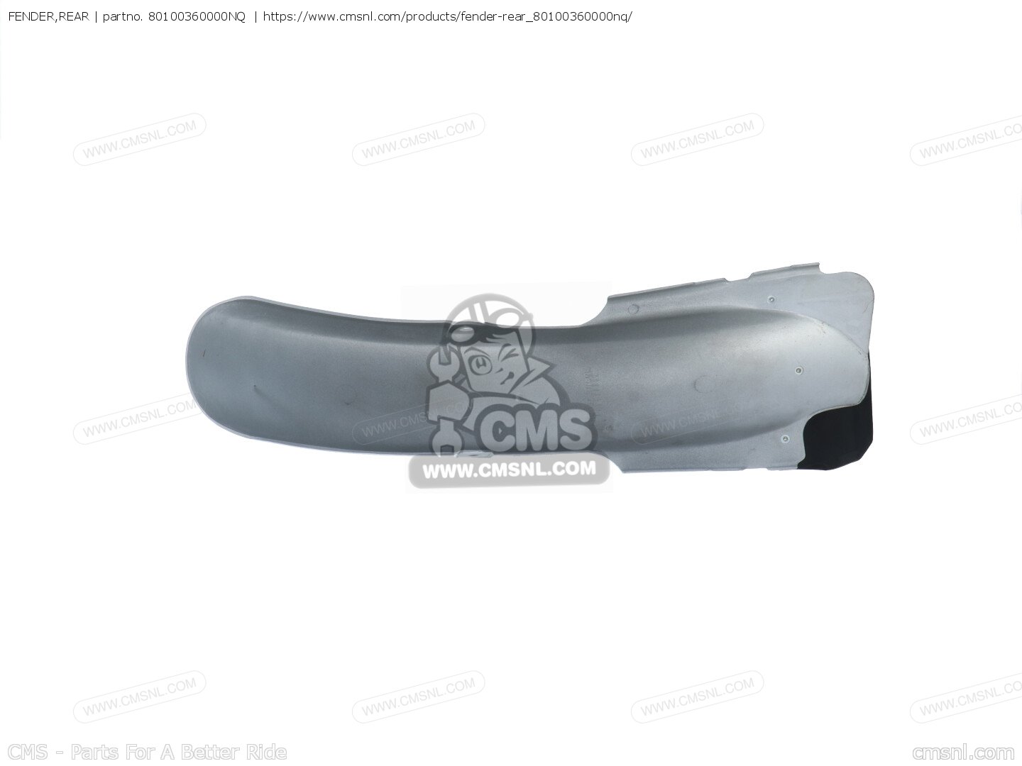 80100360000NQ: FENDER,REAR Honda - buy the 80100-360-000NQ at CMSNL