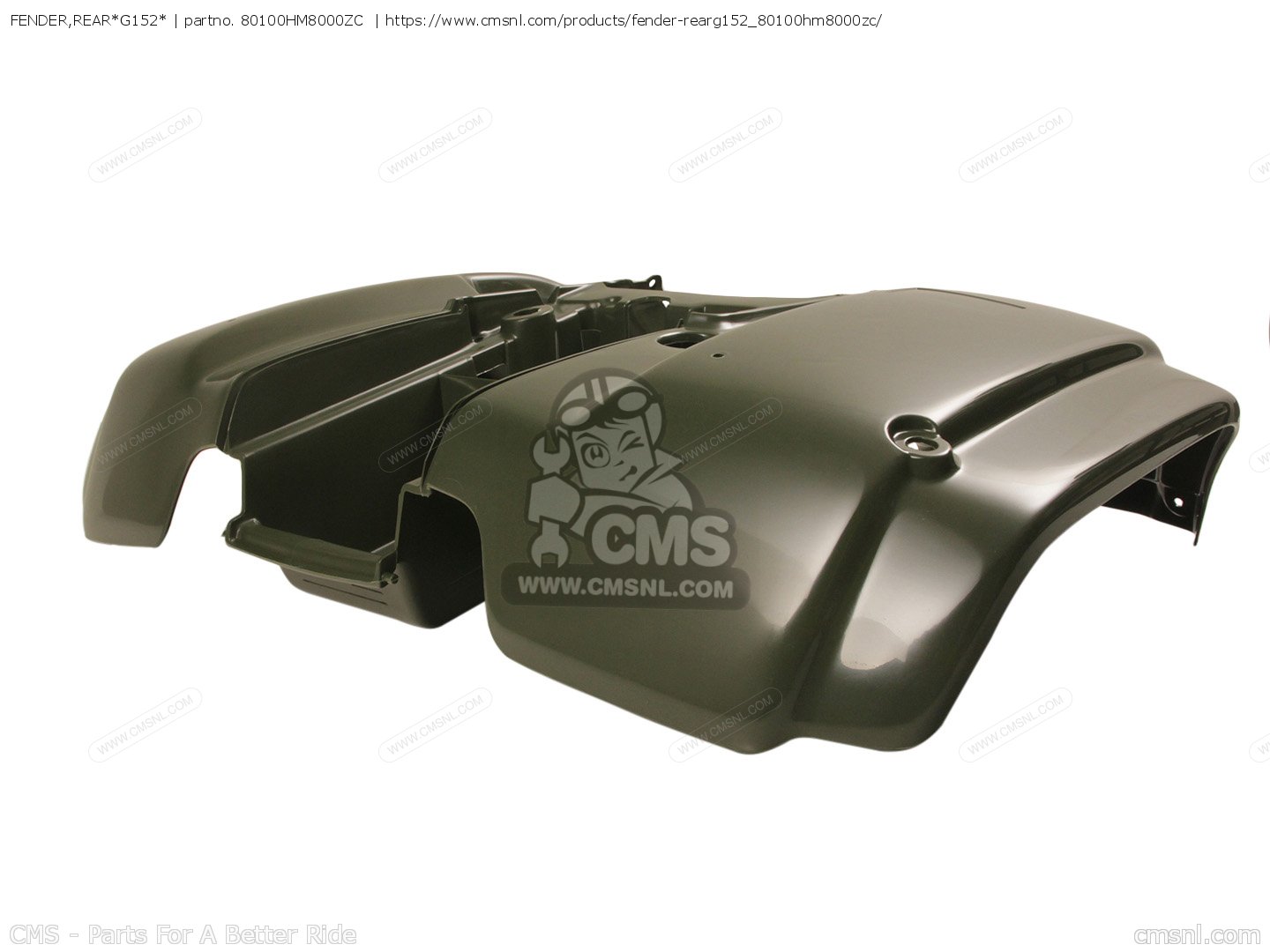 80100HM8000ZC: Fender,rear*g152* Honda - buy the 80100-HM8-000ZC at CMSNL