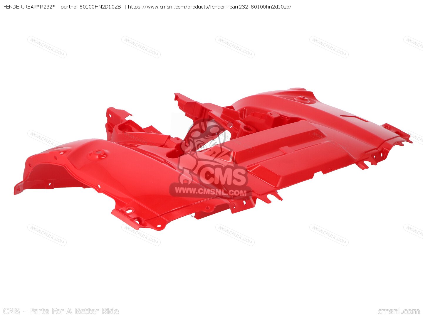 80100HN2D10ZB: FENDER,REAR*R232* Honda - buy the 80100-HN2-D10ZB at CMSNL