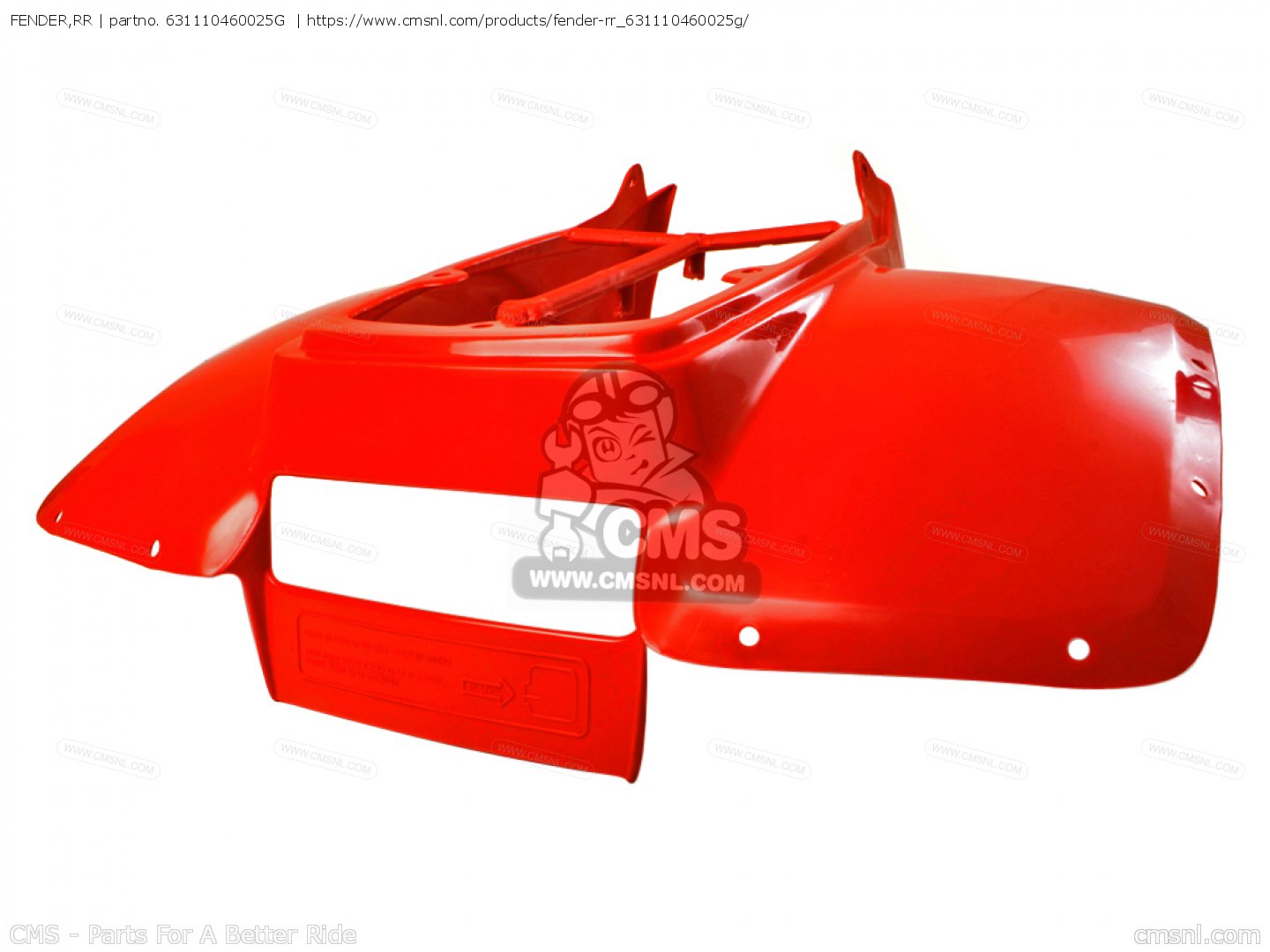 631110460025G: FENDER,RR Suzuki - buy the 63111-04600-25G at CMSNL