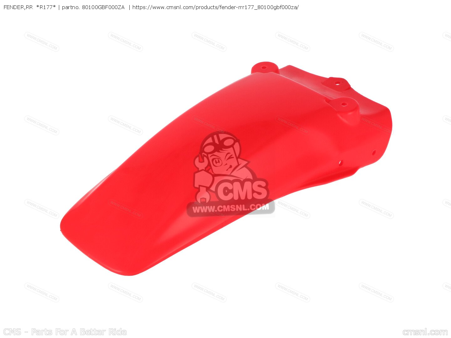 FENDER,RR *R177* for CR80R 1993 (P) USA - order at CMSNL