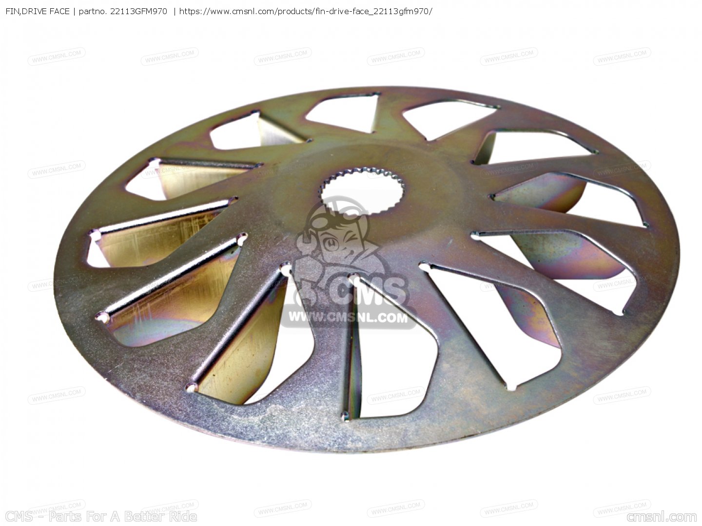 22113GFM970: FIN,DRIVE FACE Honda - buy the 22113-GFM-970 at CMSNL