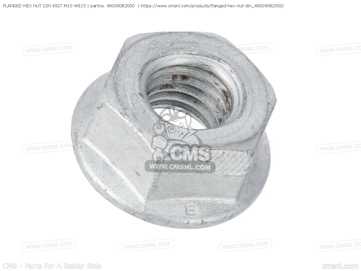 49009082000: FLANGED HEX NUT DIN 6927 M10 WS15 KTM - buy the ...