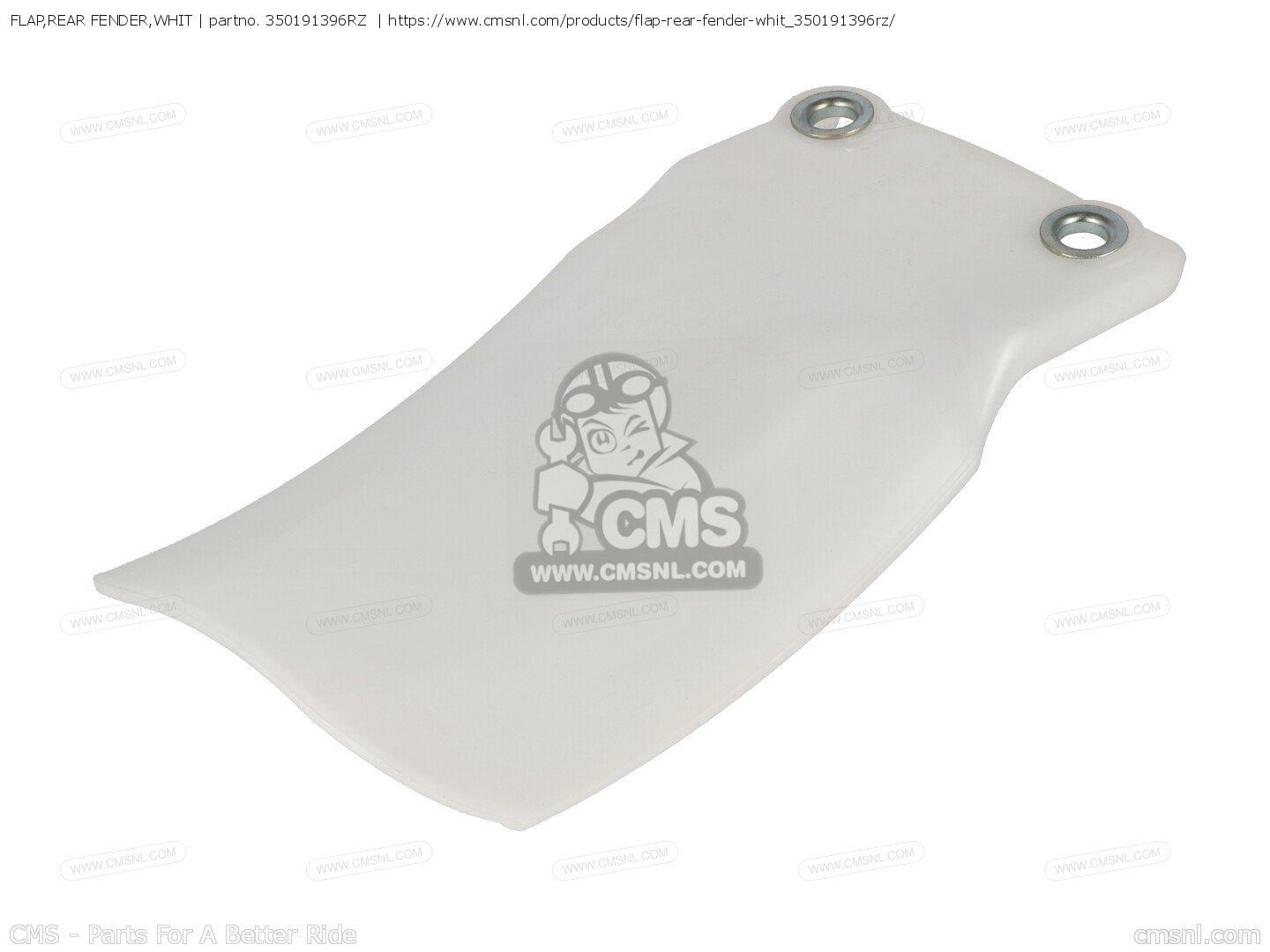 350191396RZ: FLAP,REAR FENDER,WHIT Kawasaki - buy the 35019-1396-RZ at ...