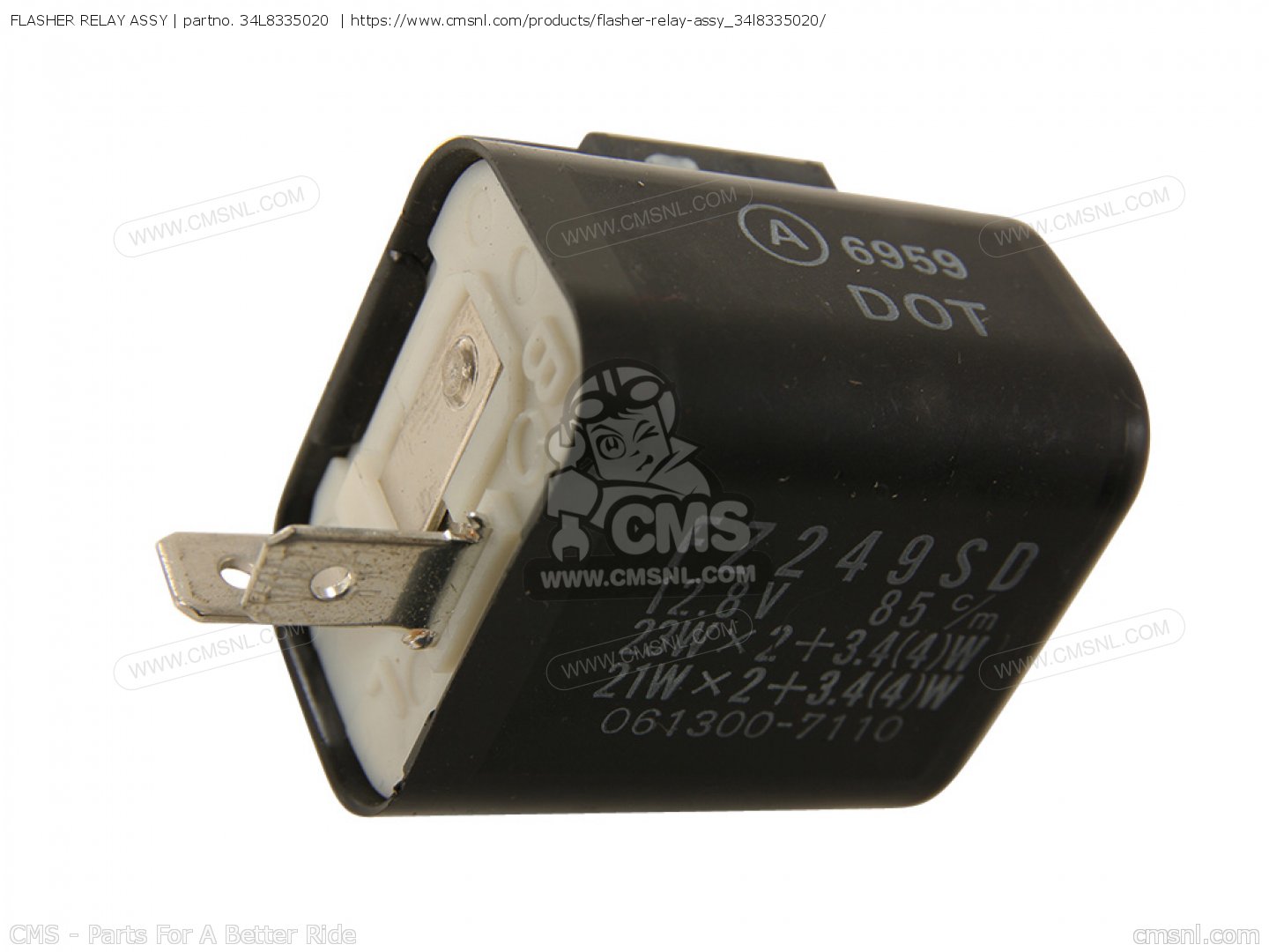 34L8335020: FLASHER RELAY ASSY Yamaha - buy the 34L-83350-20-00 at CMSNL